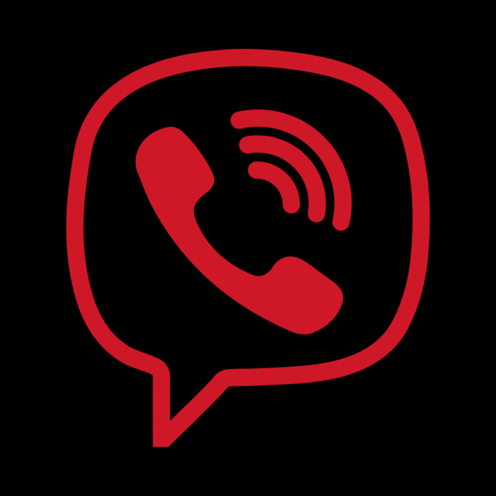 Red Phone Icon Black Background