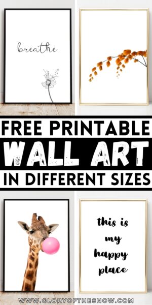 Free Printable Wall Art For A Quick And Easy Home Makeover - Glory of ...